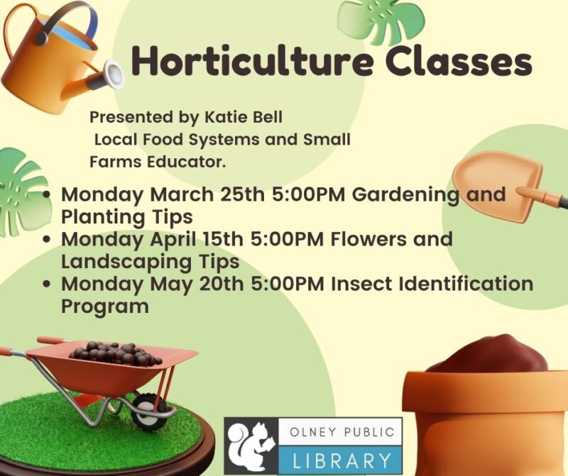 Horticulture Classes - Insect Identification - Olney Public Library